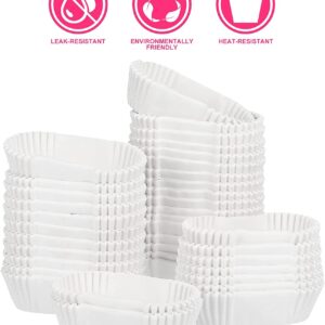 SENTOP 1000pcs Oval Paper Baking Cups, Safe Grease Proof Paper Tray High Temperature Cake Cup, Boat Shaped Cupcake Muffin Baking Cups for Muffins, Cupcakes or Mini Snacks