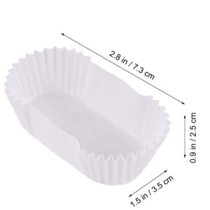 SENTOP 1000pcs Oval Paper Baking Cups, Safe Grease Proof Paper Tray High Temperature Cake Cup, Boat Shaped Cupcake Muffin Baking Cups for Muffins, Cupcakes or Mini Snacks