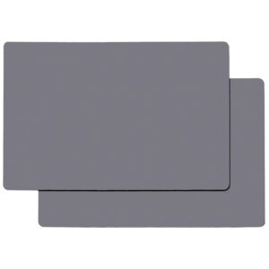 silicone mats for kitchen counter, thicker 0.06", 25 x 17 inches multipurpose table mat, silicone pad desk work mat, nonstick nonskid heat-resistant pad, placemat, dark gray, 2pcs