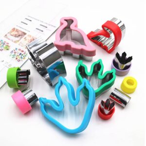 Dinosaur Dragon Cookie Cutters，Sandwich Cutter，Sandwich Cutter for Kids，Metal Biscuit Cutter Set，Fruit and vegetable cutting die（13Pcs/Cookie Cutter)