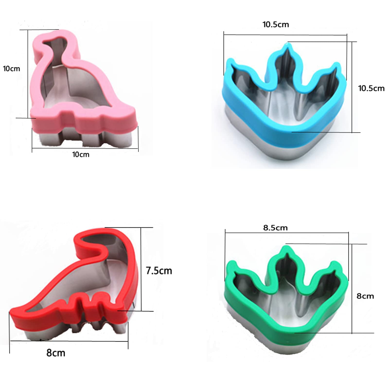 Dinosaur Dragon Cookie Cutters，Sandwich Cutter，Sandwich Cutter for Kids，Metal Biscuit Cutter Set，Fruit and vegetable cutting die（13Pcs/Cookie Cutter)