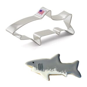 shark cookie cutter 6.25" made in usa by ann clark