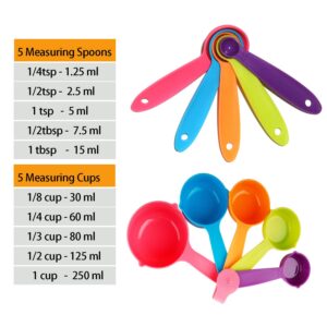 Silicone Spatulas Set, Rolling Pin, Cookie Cutters, Pastry Mat, Measuring Spoons and Cups, Dough Scraper, Cooking Baking Supplies for Teens Juniors Kids Adult Beginners(31-pieces)