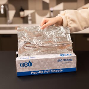 EDI Heavy Duty Aluminum Foil - Pop Up Sheets (12" x 10.75", 500)