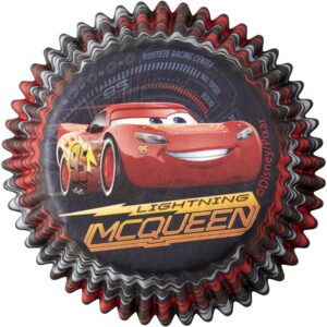 wilton 50 count disney pixar cars 3 cupcake liners, assorted