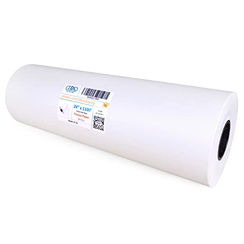 IDL Packaging 24" x 1100' Freezer Paper Roll for Meat and Fish - Plastic Coated Freezer Wrap for Maximum Protection - Safer Choice Than Wax Paper - Wrapping and Freezing Food