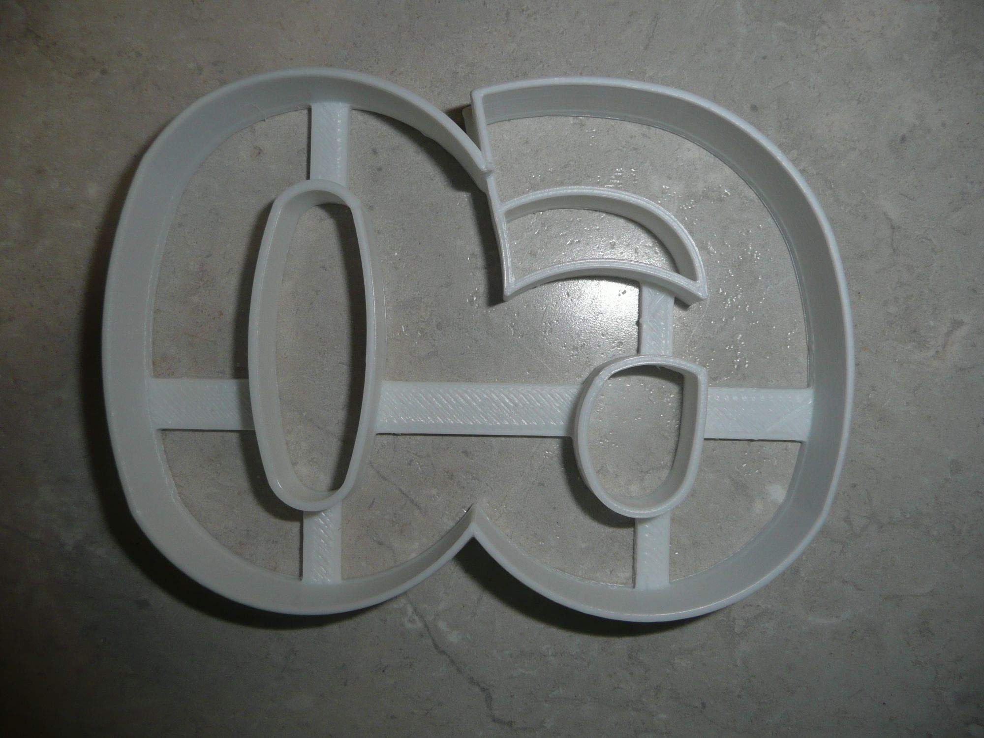 NUMBER 60 SIXTY ANNIVERSARY BIRTHDAY EVENT COOKIE CUTTER MADE IN USA PR108-60