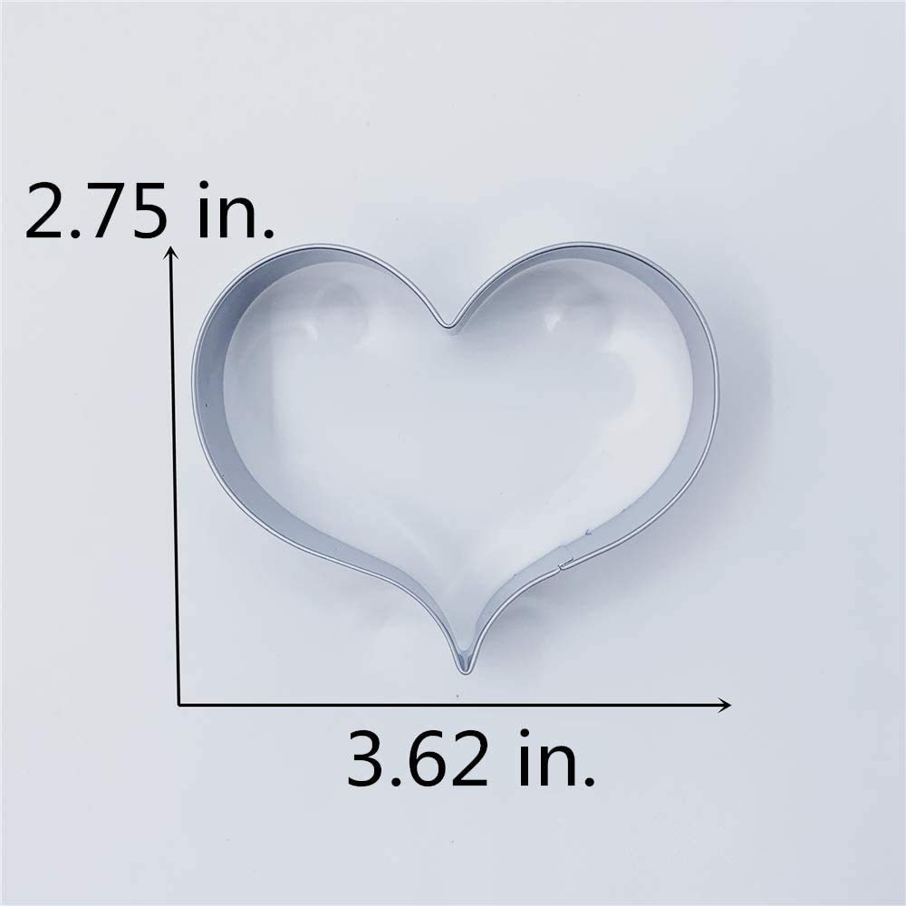 LILIAO Heart Cookie Cutter for Wedding/Baby Shower/Mother's Day - 3.6 x 2.8 inches - Stainless Steel