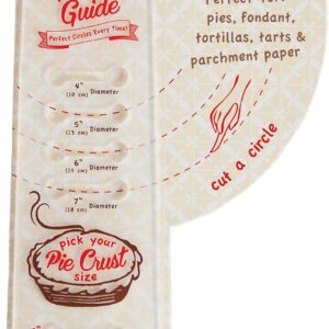 Talisman Designs Pie Pastry Guide | Perfectly Round Pie Crust Every Time | Cut Circles from 4 to 14 inches in Diameter | Pie Cutting Guide | Pie Dough, Puff Pastry, Fondant & More