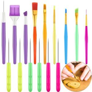 15 pieces cake decorating tool set cookie decoration brushes cookie scriber needles sugar stir needle for cookie cake fondant decoration supplies