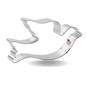 foose dove cookie cutter 4.25 inch –tin plated steel cookie cutters – dove cookie mold