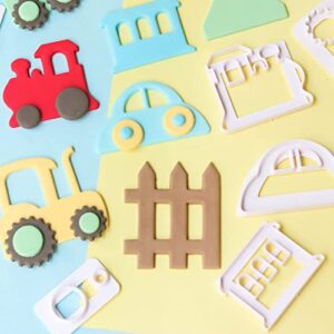 2PCS Fondant Molds | Wood Cutter | Garden Fence-Shaped Fondant Cutter - Wood Fence Cookie Cutter Creative Fondant Cake Fence Mold for Fondant, Gum Paste, Polymer Clay, DIY Cake Border Decorating