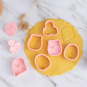 Cookie Cutter Set，6pcs Kids Cake Decoration 3D Mini Cartoon Animal Baking Tool Cookie Cutter Set