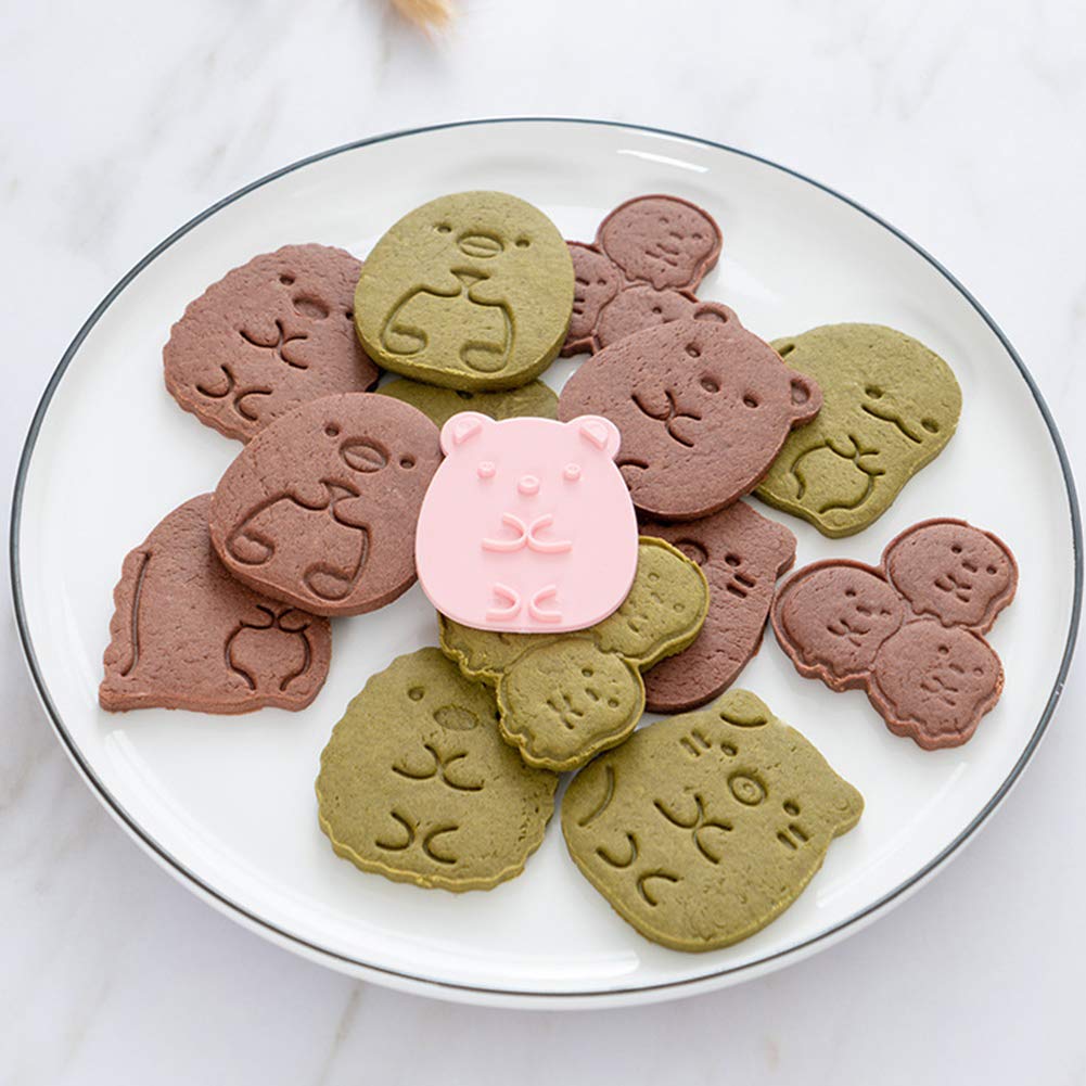 Cookie Cutter Set，6pcs Kids Cake Decoration 3D Mini Cartoon Animal Baking Tool Cookie Cutter Set