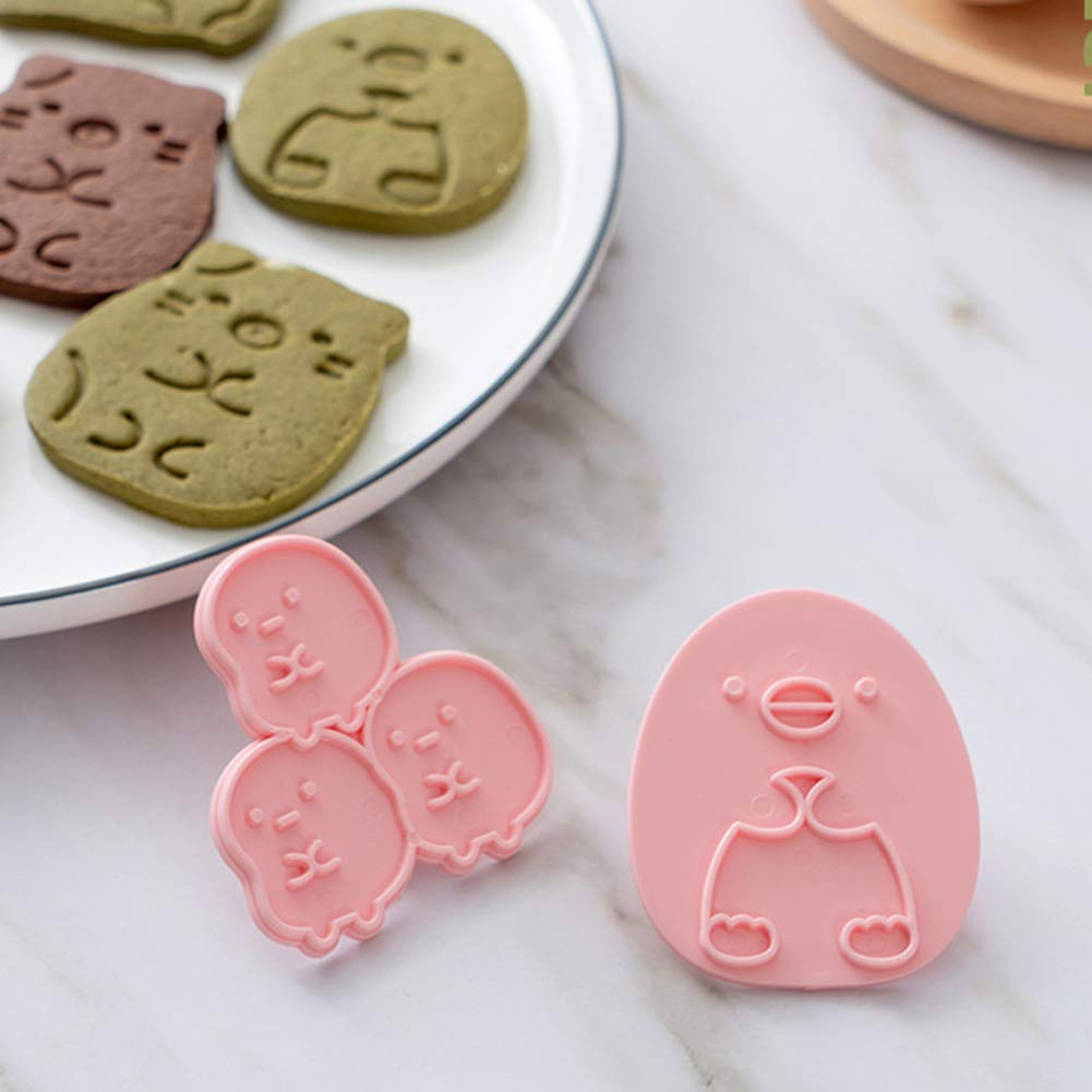 Cookie Cutter Set，6pcs Kids Cake Decoration 3D Mini Cartoon Animal Baking Tool Cookie Cutter Set