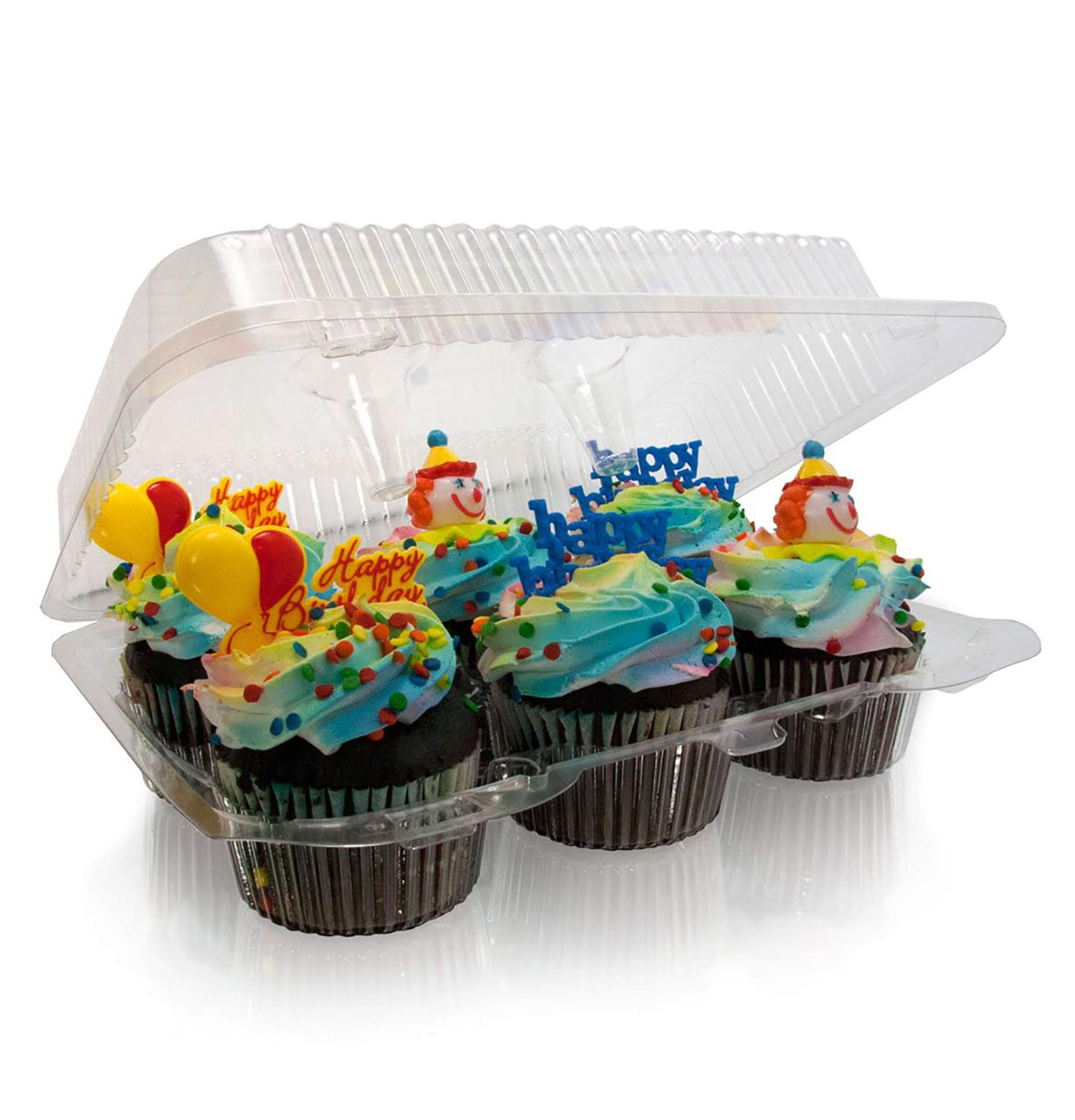 case of 50 6 Cupcake Boxes 6 cupcake containers plastic disposable 6 Pack Cupcake Containers 6 compartment cupcake containers half dozen cupcake containers 6 count 6 cupcake holder