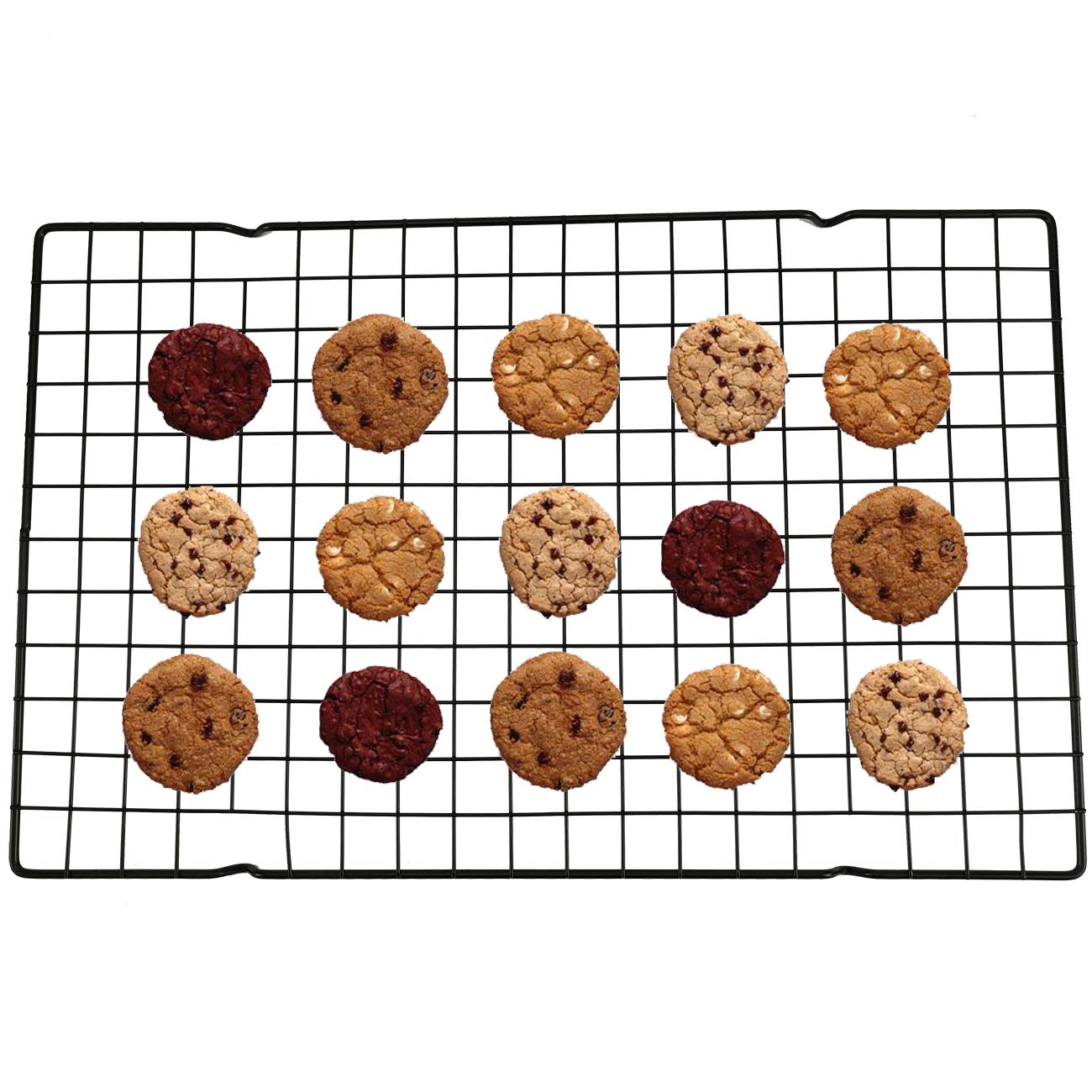 foxwelkin Baking Rack Cooling Rack,Cool Cookies Cakes Breads - Size 16inch x 10inch -Heavy Duty Commercial Quality Wire Rack (4 pack)