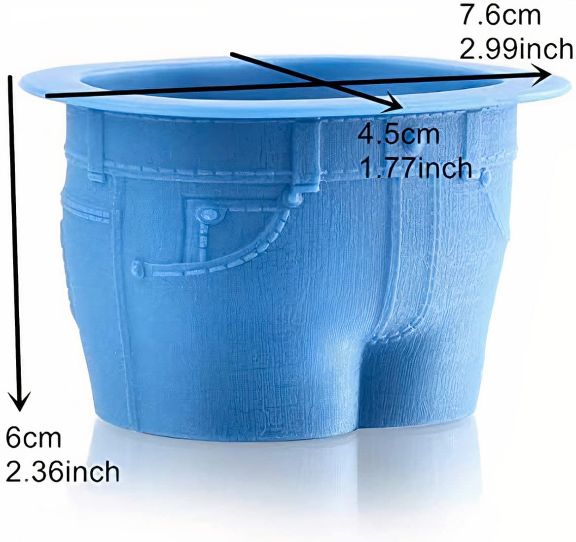 Silicone Cupcake Baking Cups | Great Mother's Day Gifts Idea for Bakery | Cute Mini Jeans Style Baking Utensils Pants Muffin Liners Holders | Set of 4