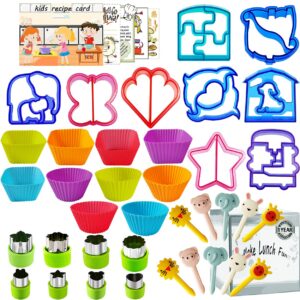 sandwich bread cutters shapes set for kids vegetables fruits cheese shapes mold supplies crust lunchbox and bento box