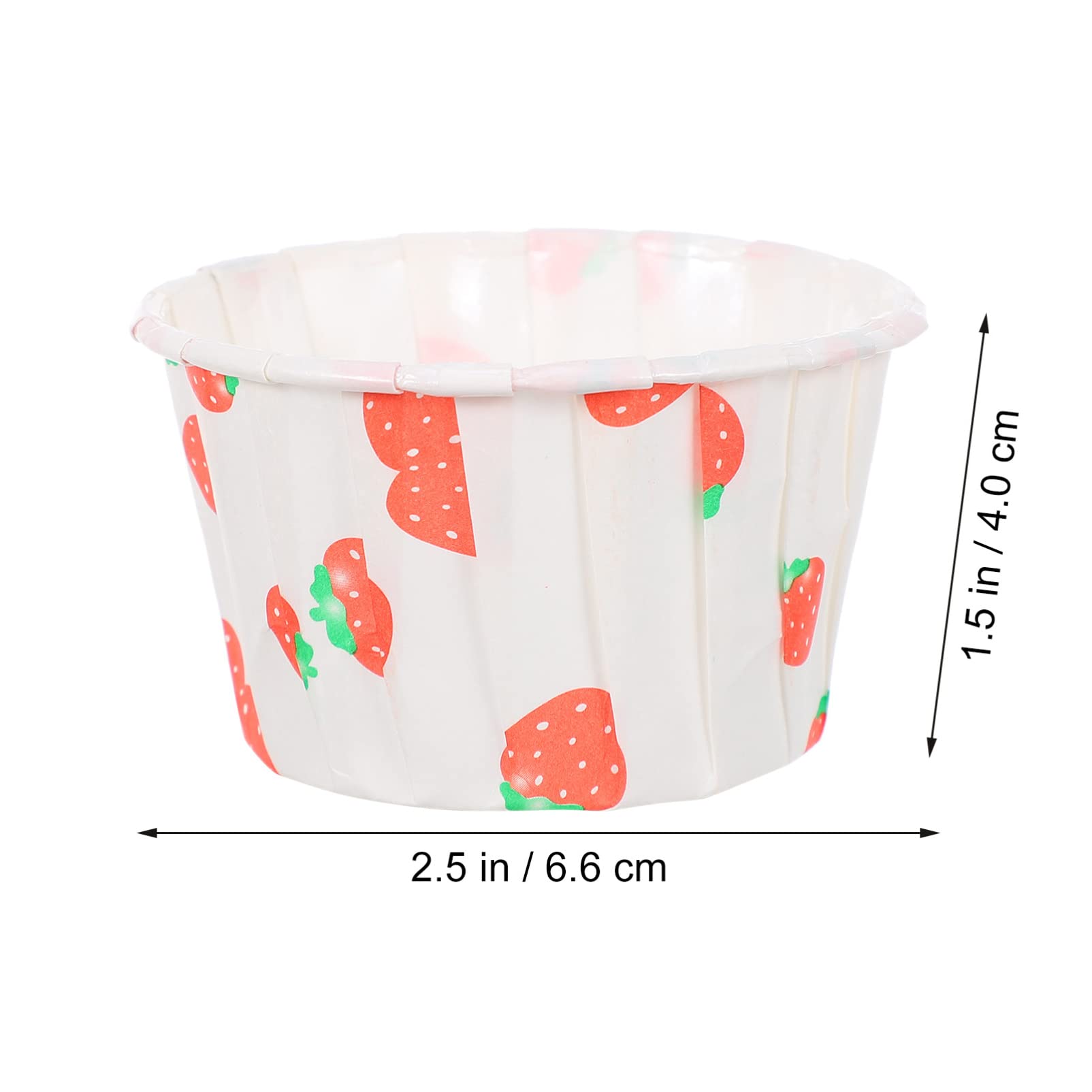 ABOOFAN 100pcs Cupcake Liners Strawberry Standard Paper Baking Cups Cupcake Liners Muffin Baking Cupcake Mold to Use for Pans