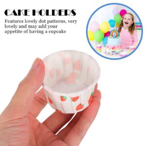 ABOOFAN 100pcs Cupcake Liners Strawberry Standard Paper Baking Cups Cupcake Liners Muffin Baking Cupcake Mold to Use for Pans