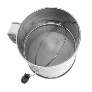 Norpro 5-Cup Stainless Steel Crank Flour Sifter,Silver