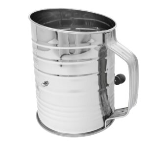 Norpro 5-Cup Stainless Steel Crank Flour Sifter,Silver