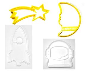 space kit rocket moon astronaut star set of 4 cookie cutters made in usa pr1110