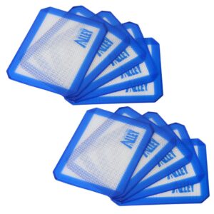 Silicone Alley, 10 Non-stick Silicone Mat Pad, Small Rectangle 5 X 4 Inch, Blue