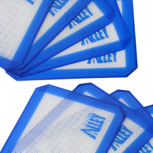 Silicone Alley, 10 Non-stick Silicone Mat Pad, Small Rectangle 5 X 4 Inch, Blue