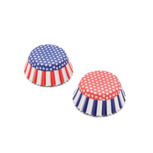 fox run patriotic bake cup set, 3 x 3 x 1.25 inches, multicolored