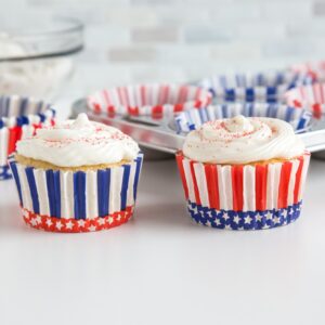 Fox Run Patriotic Bake Cup Set, 3 x 3 x 1.25 inches, Multicolored