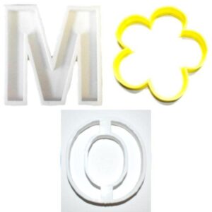 HAPPY MOTHERS DAY LETTERS M O M FLOWER MAMA MOMMY SET OF 3 COOKIE CUTTERS MADE IN USA PR1226