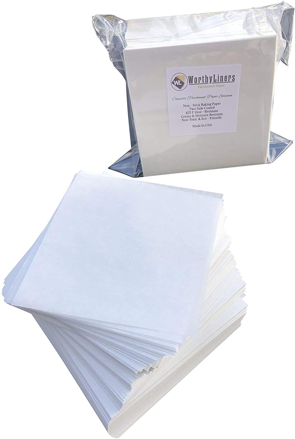 Worthy Liners Parchment Paper Squares 1000 Pieces (4 X 4 Inch)