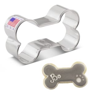 dog bone cookie cutter, 2.5" made in usa by ann clark