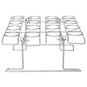 Cupcake Cones Baking Rack, 16-Cavity Stainless Steel Ice Cream Cone Cupcakes Holder Foldable Cake Decorating Pastry Tray Waffle Cones Holder for Baking, Cooling, Display