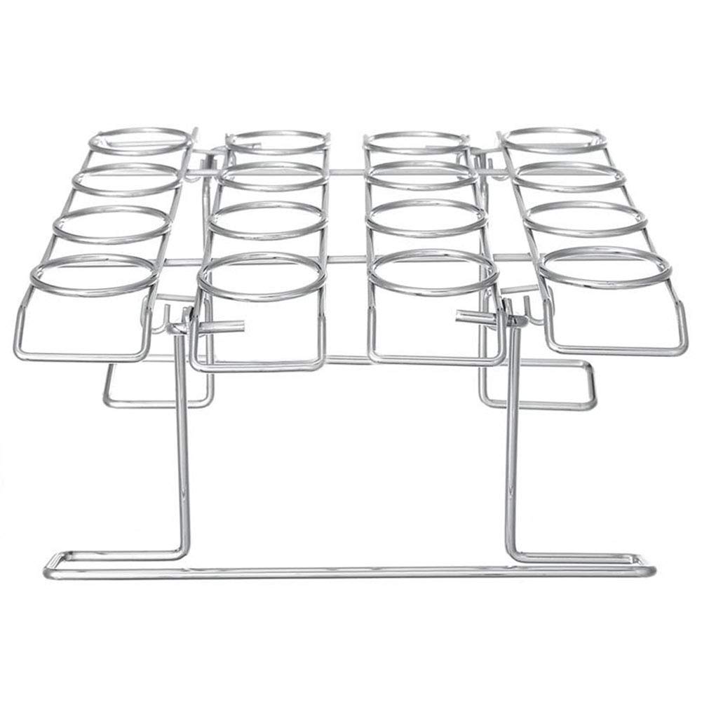 Cupcake Cones Baking Rack, 16-Cavity Stainless Steel Ice Cream Cone Cupcakes Holder Foldable Cake Decorating Pastry Tray Waffle Cones Holder for Baking, Cooling, Display