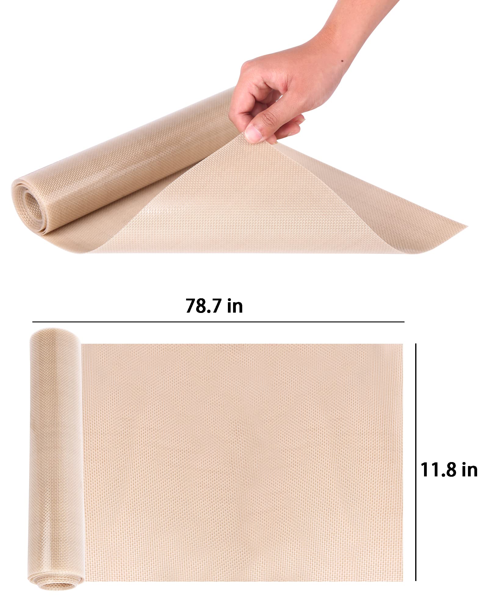 Silicone Baking Mat Roll 12" x 79", Non Stick Baking Sheet Cut to Size Silicone Mat, Reusable Air Fryer Liners, Heat Resistant Mats for Countertop, Oven Liners, Pastry Mat