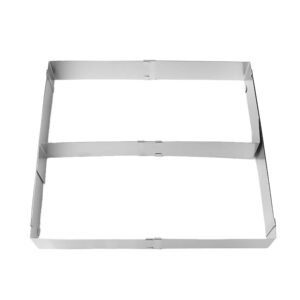 Seporna Rectangle Cake Mold Ring, 7-14 Inch Adjustable Stainless Steel Square Shaped Mousse Cake Cutter Baking Mold Pastry Baking Tool