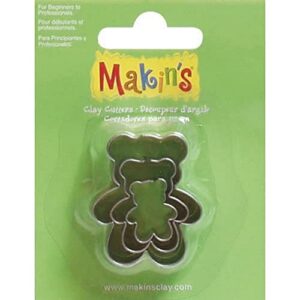 makin's usa makin's clay cutters 3/pkg, teddy bear