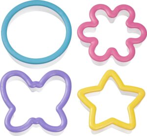 wilton 4-piece comfort grip cookie cutter set, assorted