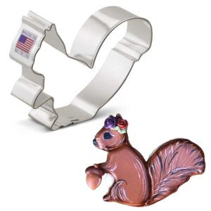 squirrel cookie cutter 3.75" made in usa by ann clark