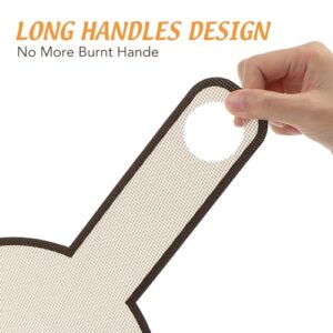 Baking Mat for Dutch Oven: Glass Fiber Bread Baking Long Handles Sling Baking Mat Dough Bread Sling Baking mat to Transfer for Dough Reusable Baking Mats