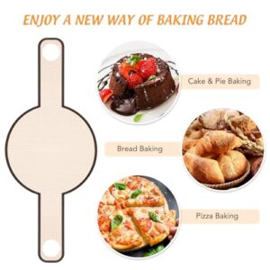 Baking Mat for Dutch Oven: Glass Fiber Bread Baking Long Handles Sling Baking Mat Dough Bread Sling Baking mat to Transfer for Dough Reusable Baking Mats