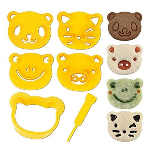 CuteZCute Animal Friends Food Deco Cutter and Stamp Kit Frame 3 7/8 x 3 1/8 x 1 1/16 inches