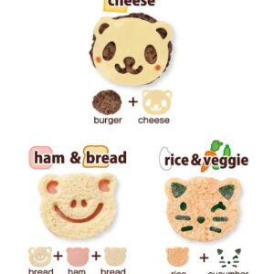 CuteZCute Animal Friends Food Deco Cutter and Stamp Kit Frame 3 7/8 x 3 1/8 x 1 1/16 inches