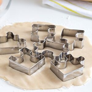 Fox Run Cookie Cutter Set, Puzzle Pieces Cookie Cutter Set