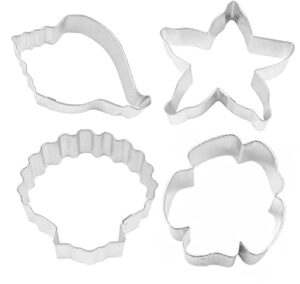 sandy beach cookie cutter 4 piece set from the cookie cutter shop – tin plated steel cookie cutters