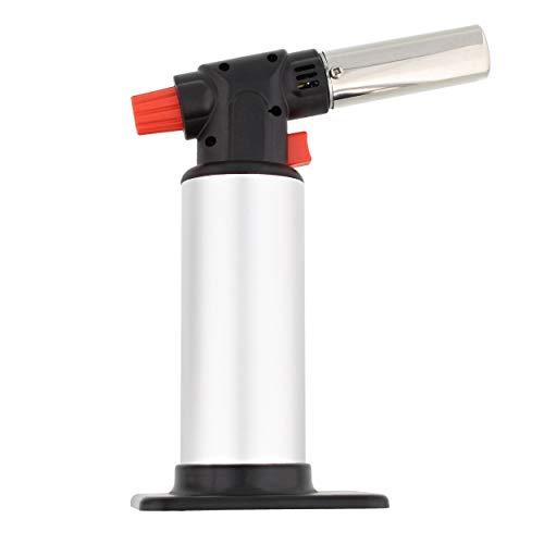 Lot45 Butane Kitchen Blow Torch Lighter, 2.75oz - Culinary Creme Brulee Food Torch for Searing, Baking, Cooking at Home