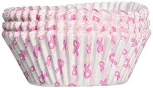 fox run pink ribbon bake cups, pack of 75